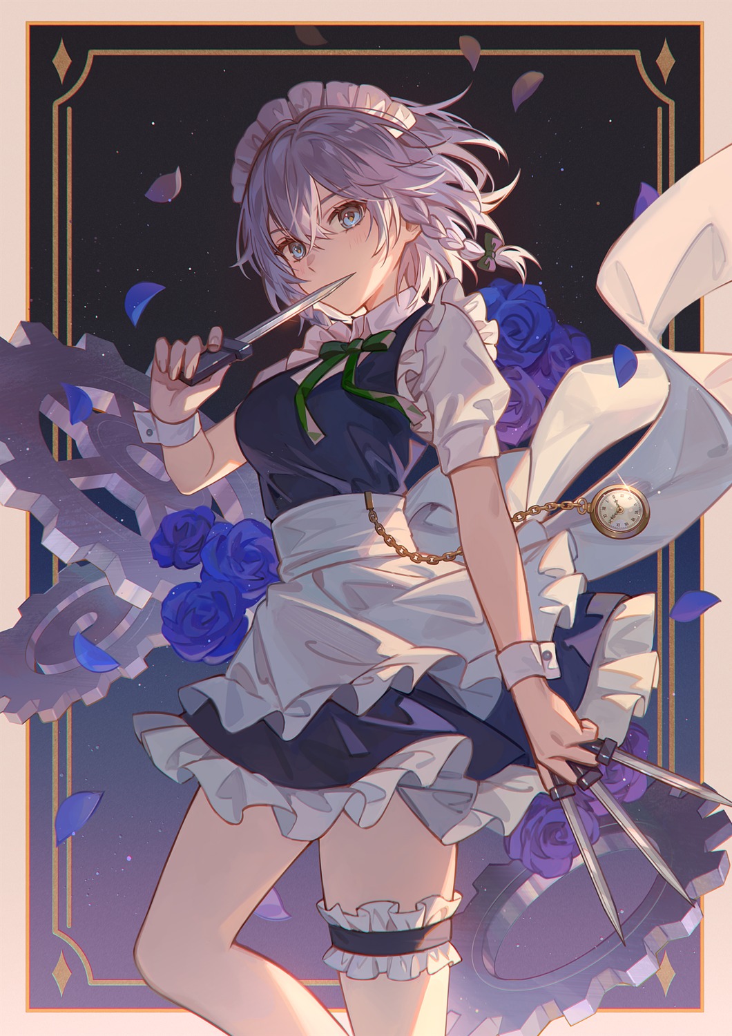 mutugi touhou izayoi sakuya garter maid weapon | #1160499 | yande.re